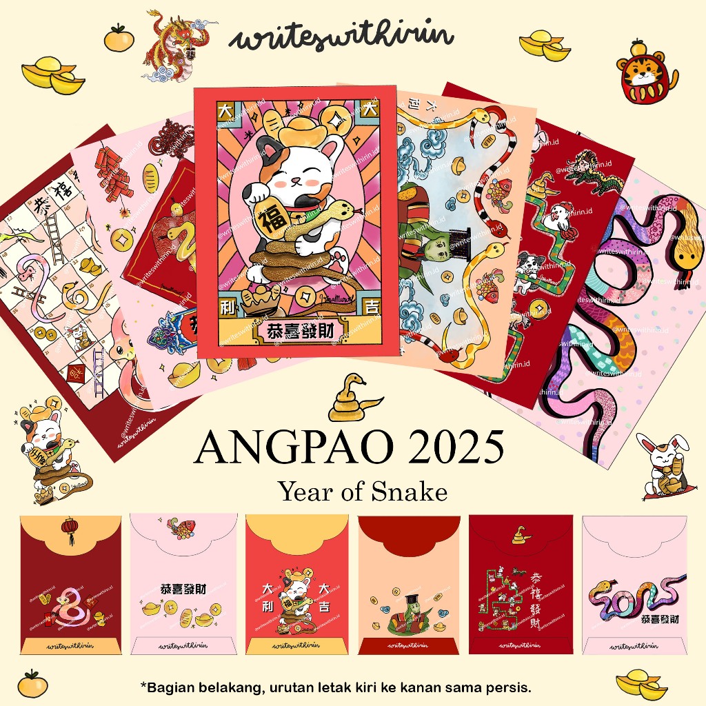Jual Angpao/ Angpau/ Hong bao/ Amplop Merah Imlek Tahun Kuda 2026 ...