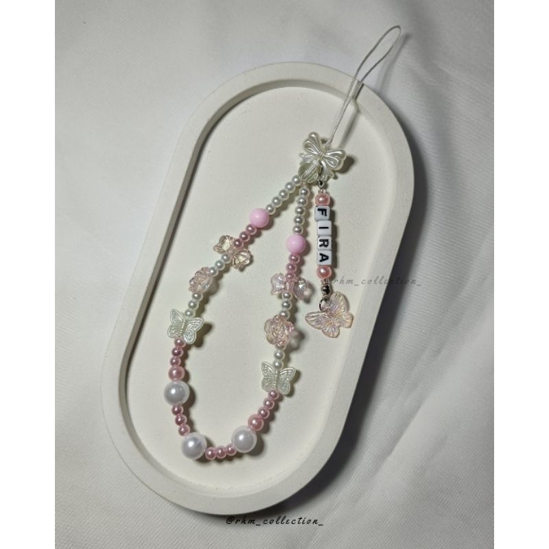 Jual Strap Phone Manik-manik Pita Bunga Aksesoris HP Gantungan Kunci ...