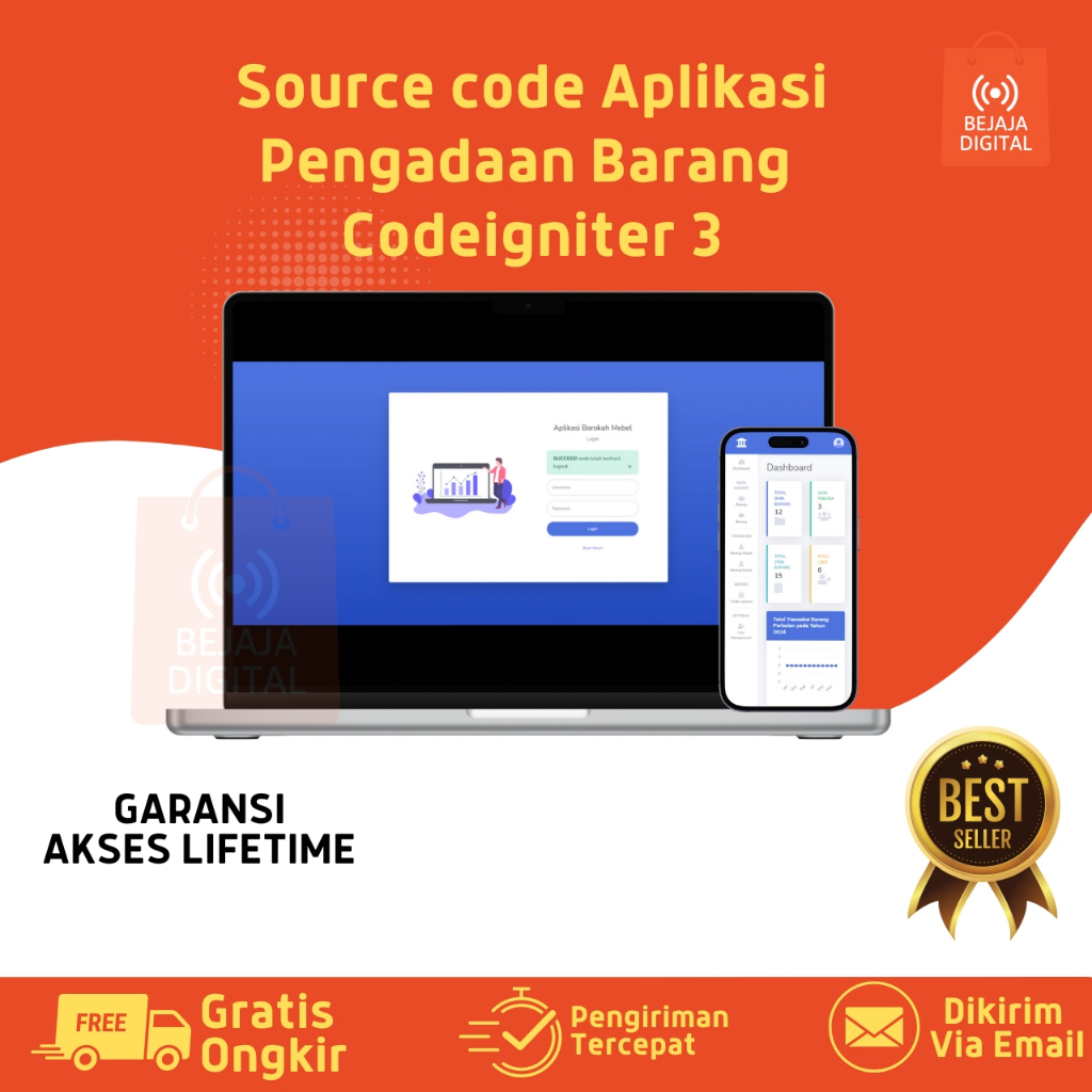 Jual Source Code Aplikasi Persediaan Barang Gudang - Codeigniter 3 | Shopee Indonesia