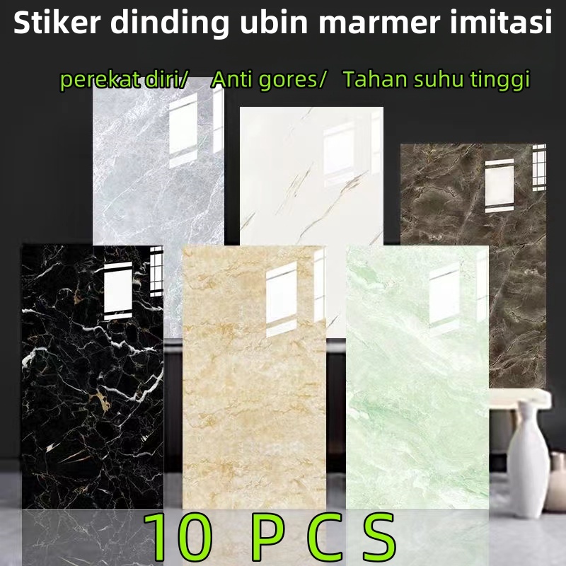 Jual 10pcs vinyl marble wall wallpaper/30 x 60 cm marble vinyl floor ...