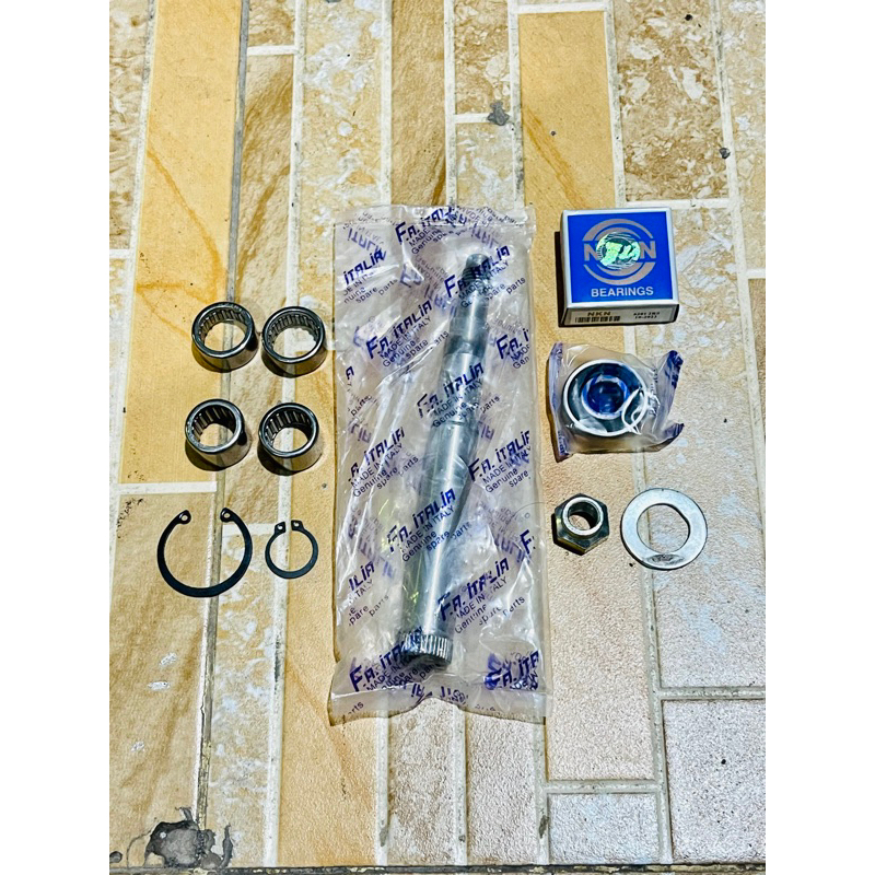 Jual satu set as roda depan px tua laher bearing roces laker roda depan ...