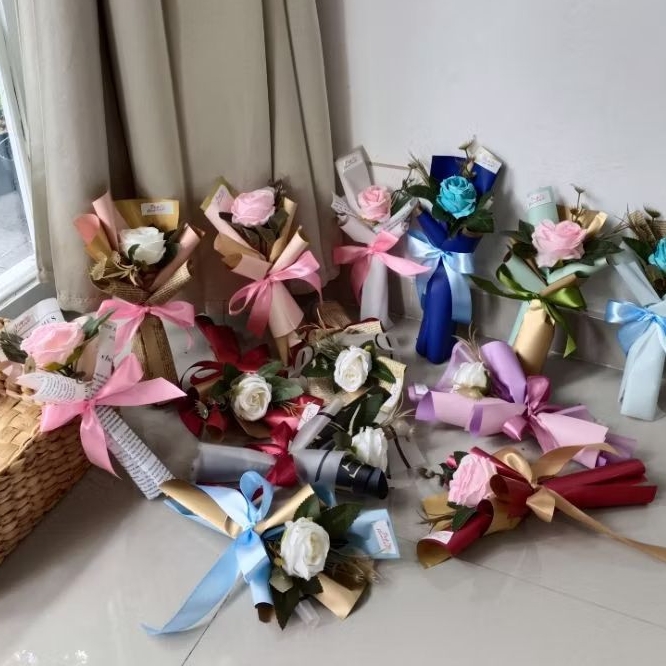 Jual SINGLE ROSE/ BUNGA MAWAR SATUAN MINI BUKET BOUQUET MINI | Shopee ...