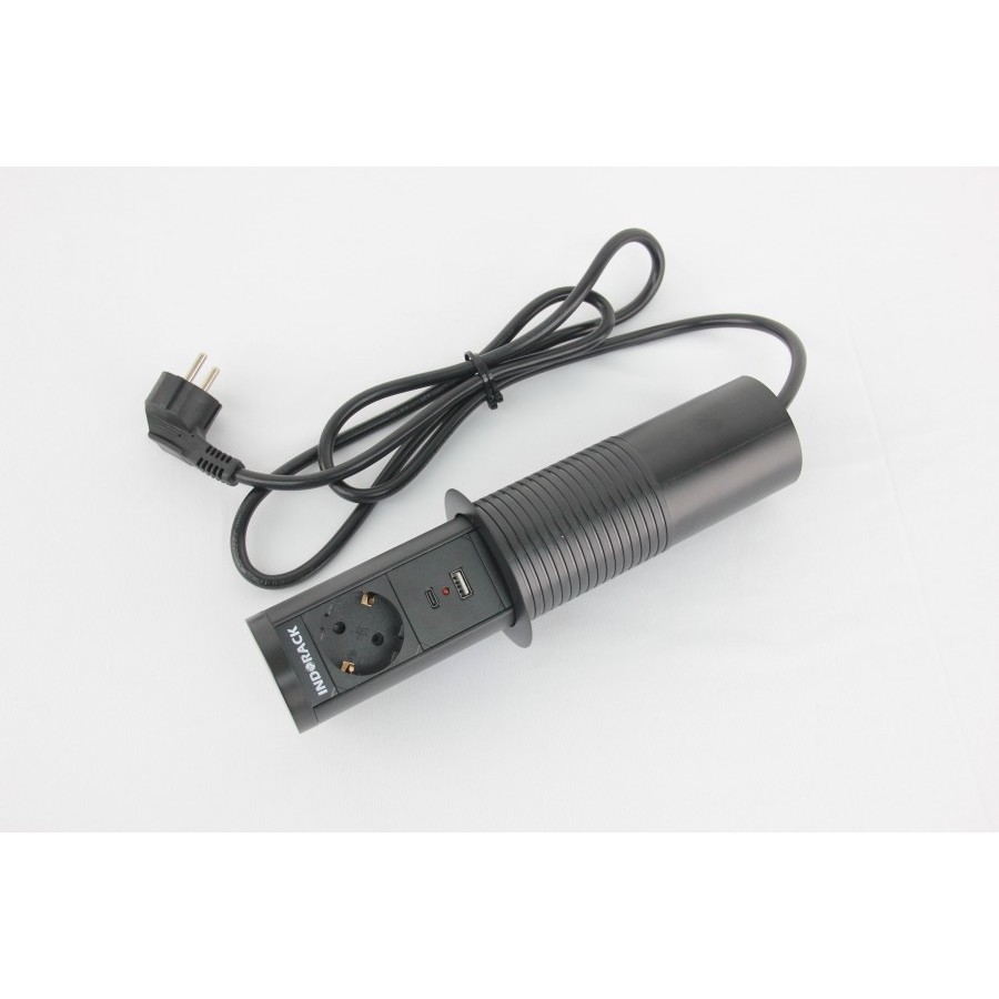 Jual INDORACK PDU 1 Outlet Stop Kontak Tanam 1 Lubang w/ 1 USB & 1 Type ...