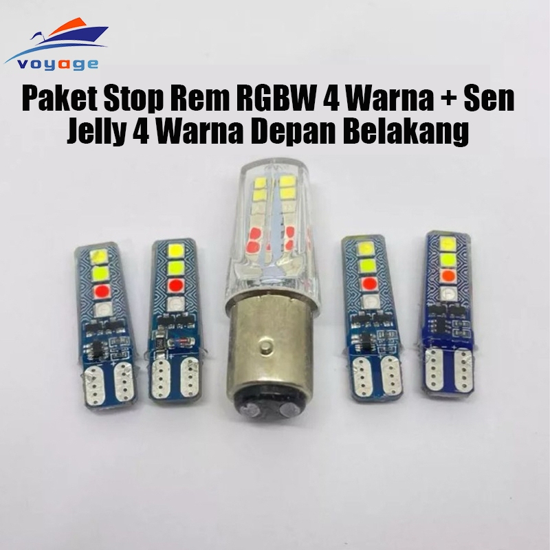 Jual 【COD】Paket Lampu Stop Rem BOLVAN Pyramid RGBW LED/Lampu Sein Sen ...