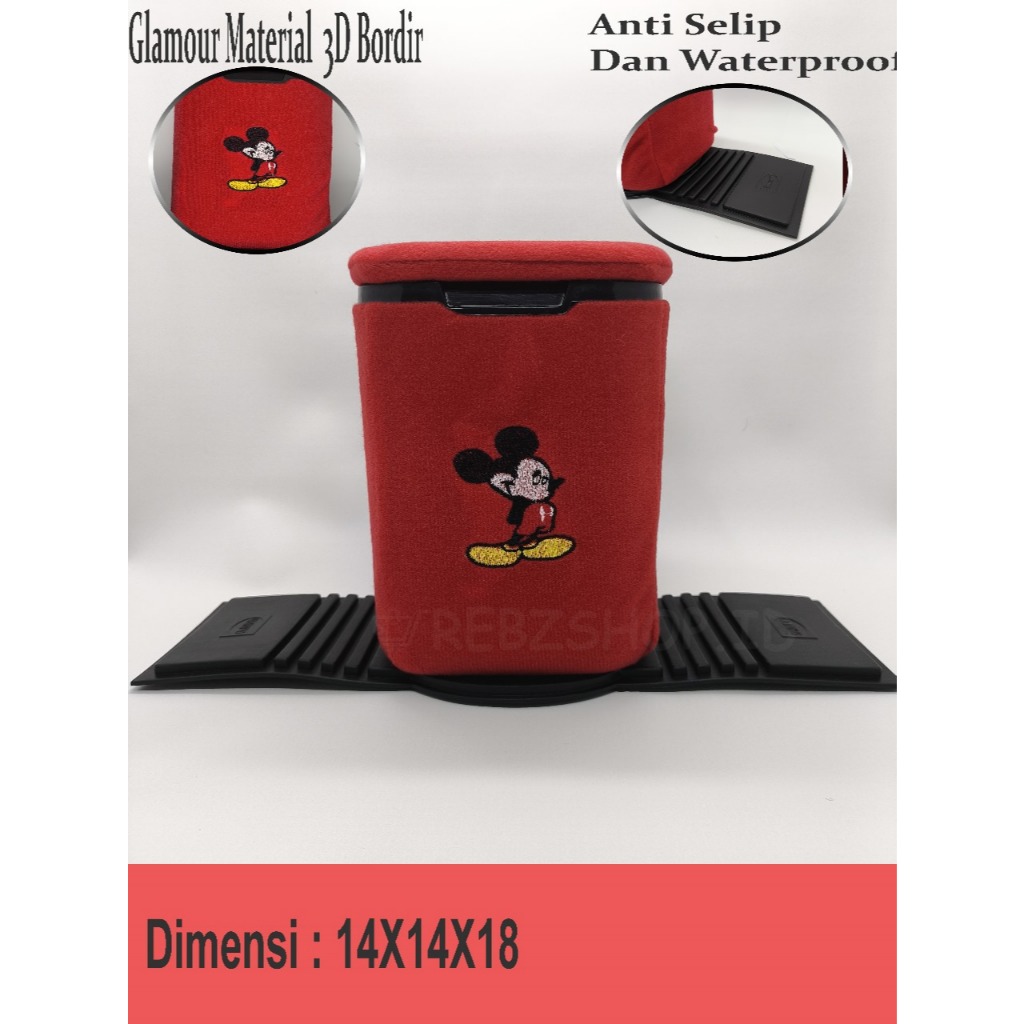 Jual Tempat Sampah Kotak Mobil Motif 3D Karakter Lucu Micky Mouse ...
