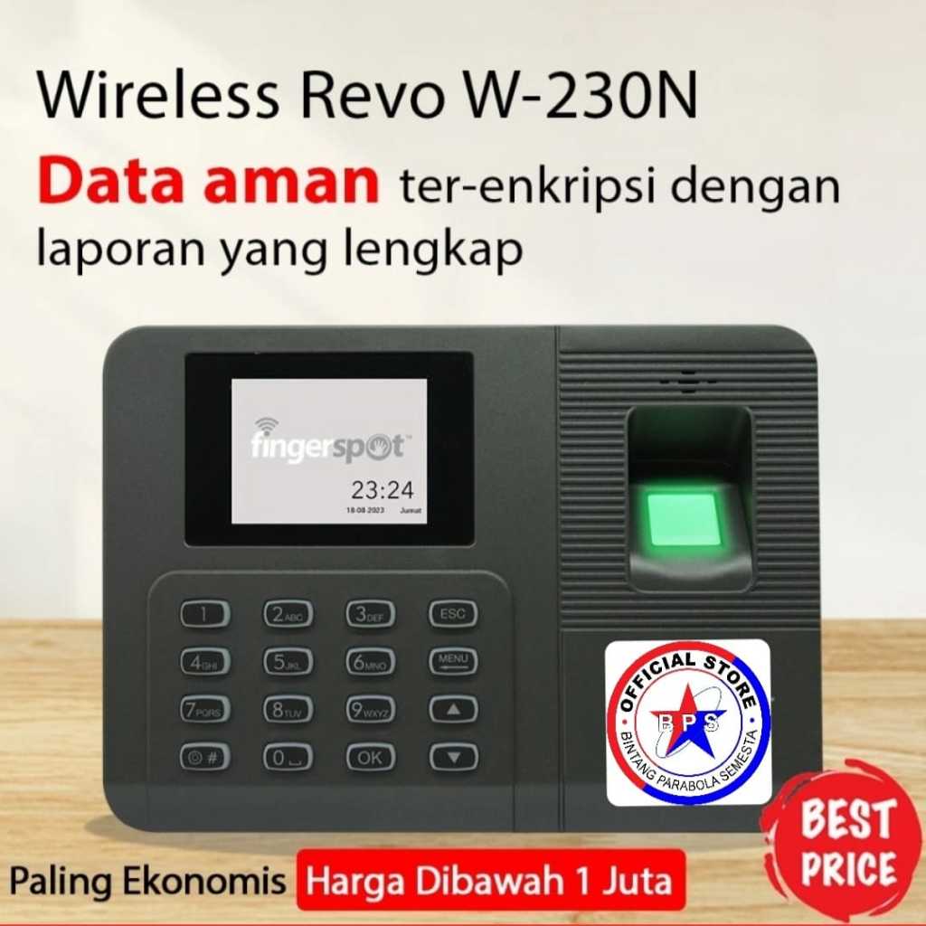 Jual Mesin absensi sidik jari Finger print revo W230N Fingerspot mesin ...