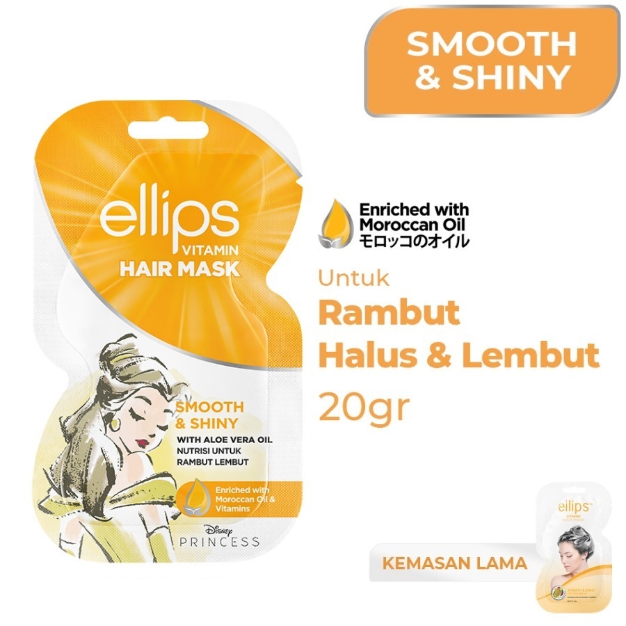Jual Ellips Hair Mask Disney Moroccan Hair Treatment 20g Volume Miracle ...