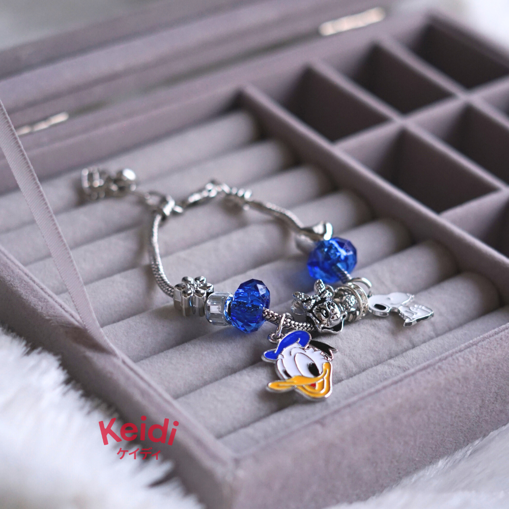Jual Gelang Pandora Sanrio TITANIUM Charm Bracelet Elastis Gelang Manik ...