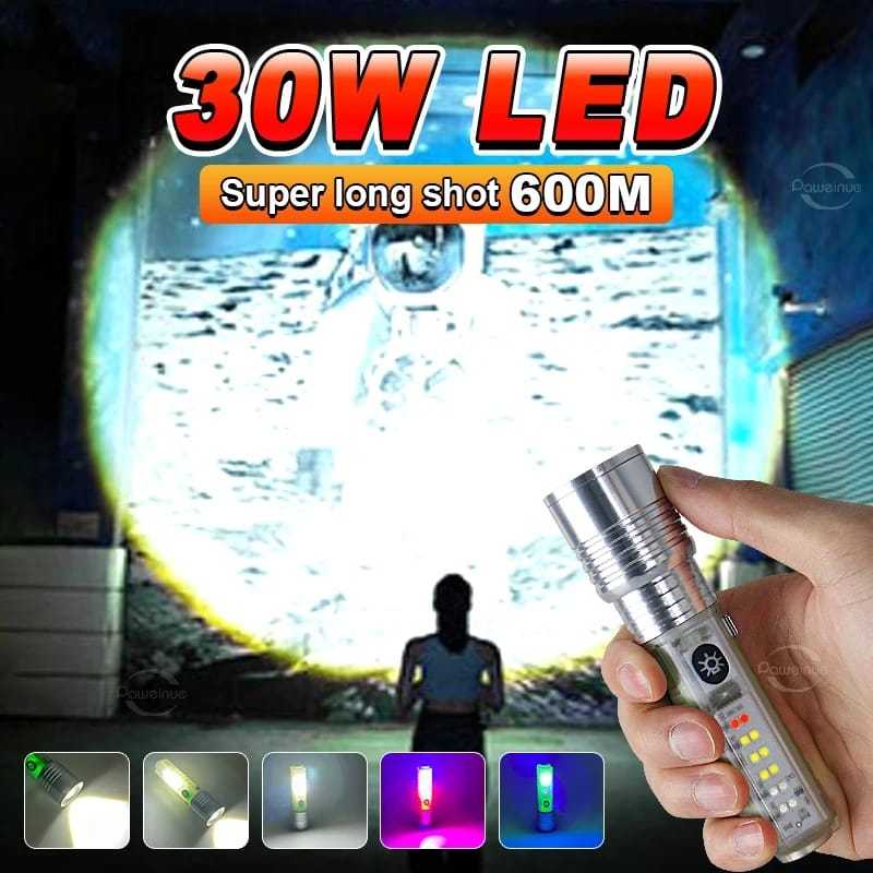 Jual Senter mini 520A 6 mode 500 lumen super led transparan senter ...