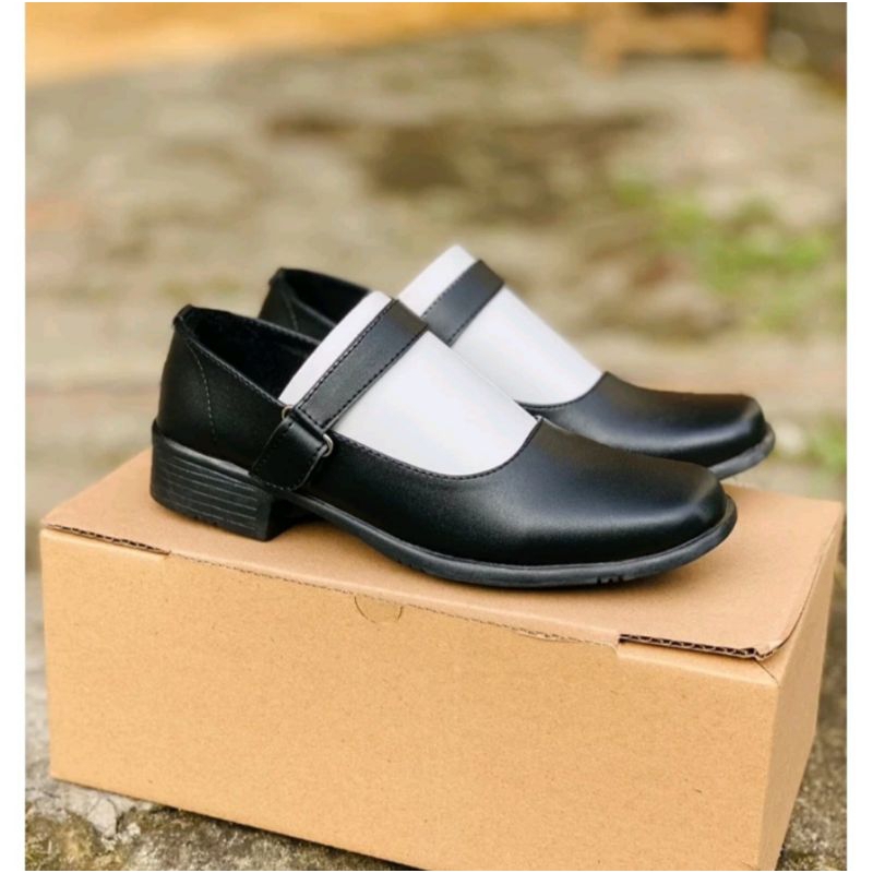 Jual SEPATU PASKIBRA//SEPATU PANTOFEL WANITA SEKOLAH//SEPATU PANTOFEL ...