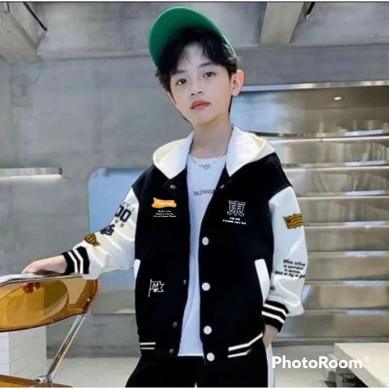 Jual JAKET VARSITY KUPLUK SABLON ANAK LAKI/ PEREMPUAN/ JAKET BOMBER ...