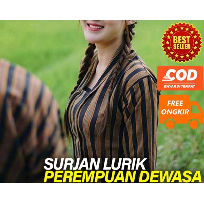 Jual Baju lurik wanita Baju kebaya adat jawa Baju surjan lurik wanita ...