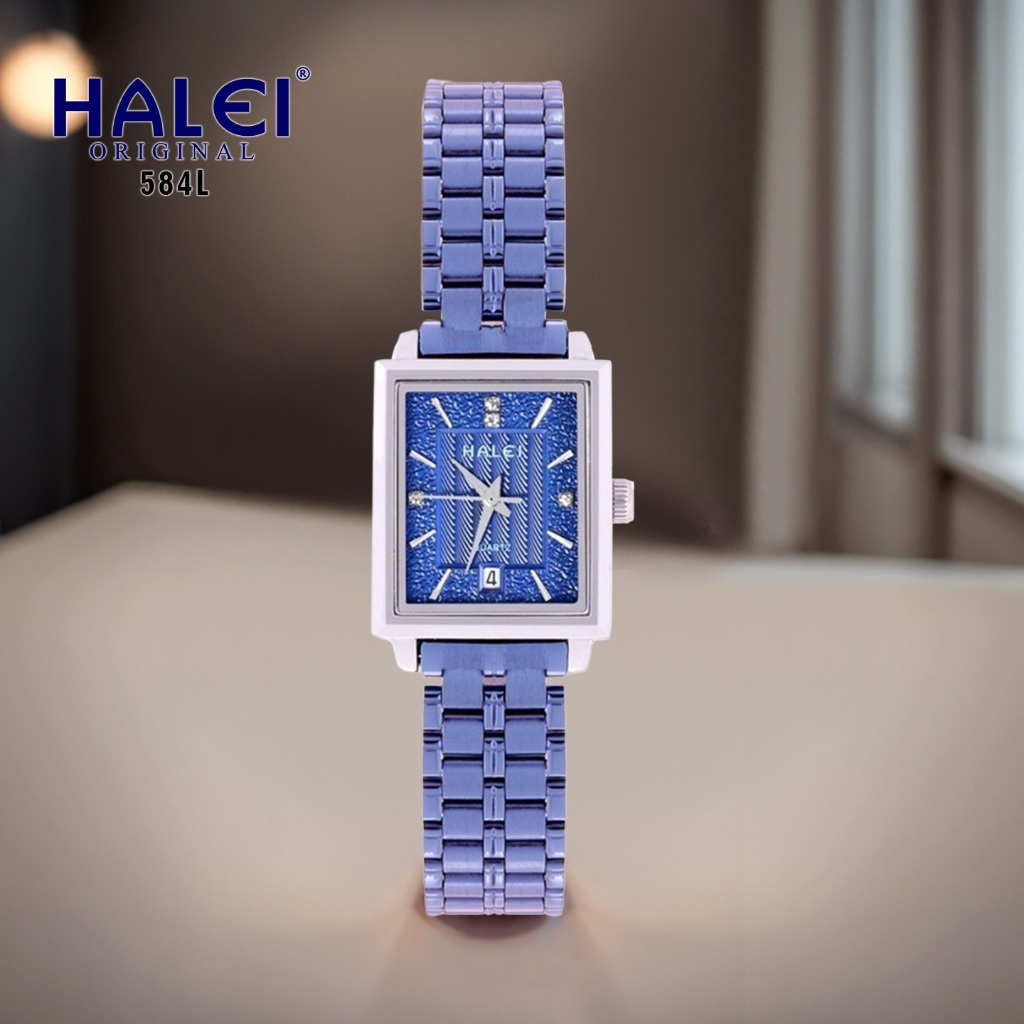 Jual Halei Watch 584 L - Jam Tangan Halei Wanita Rantai Stainless ...