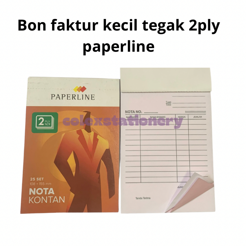 Jual Bon / Bon Faktur Kontan NCR Rangkap 2 Ply Ukuran Kecil Posisi ...