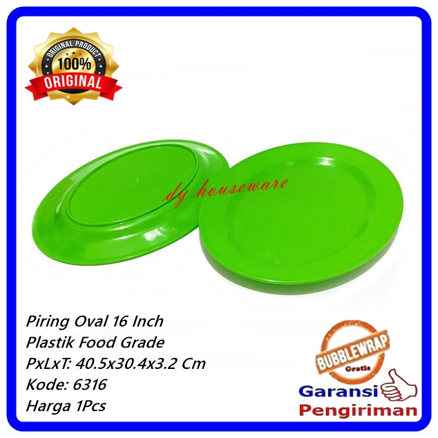 Jual Piring Oval Plastik 16 Inch Piring Lodor Saji Plastik Cap Rumah ...