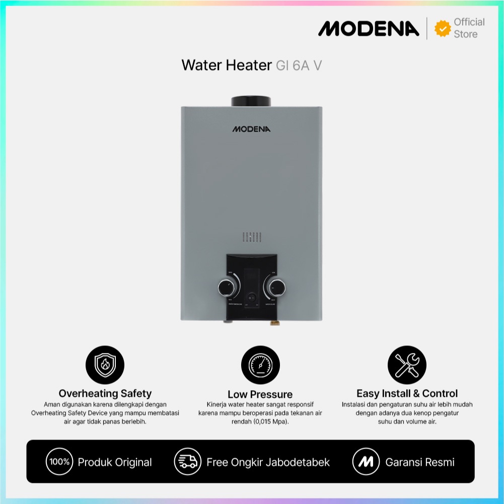 Jual MODENA Gas Water Heater - GI 6A V | Shopee Indonesia