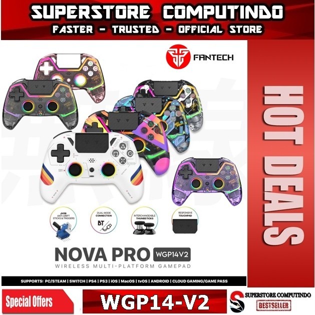 Jual Fantech WGP14 Nova Wireless Gamepad With Hall Effect For PS ...