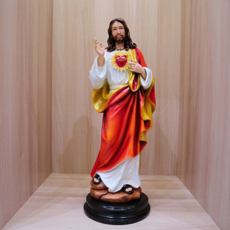 Jual Patung Tuhan Yesus Hati Kudus Sacred Heart Merah Padat 50 cm - Y109 | Shopee Indonesia