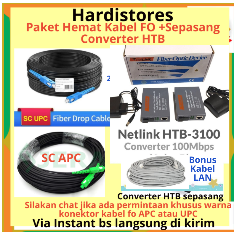 Jual Kabel Fiber Optik Singlecore Kabel FO Dropcore 300 meter Bundling ...