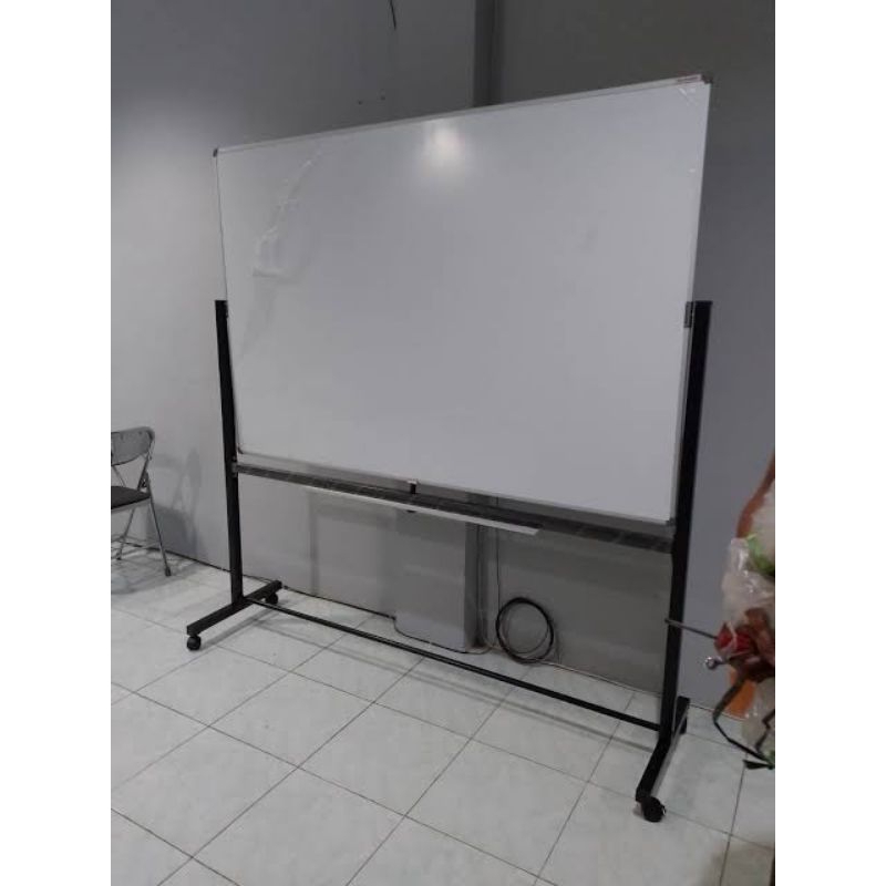 Jual Papan Tulis Whiteboard Standing 90x180 cm Single Face | Shopee ...