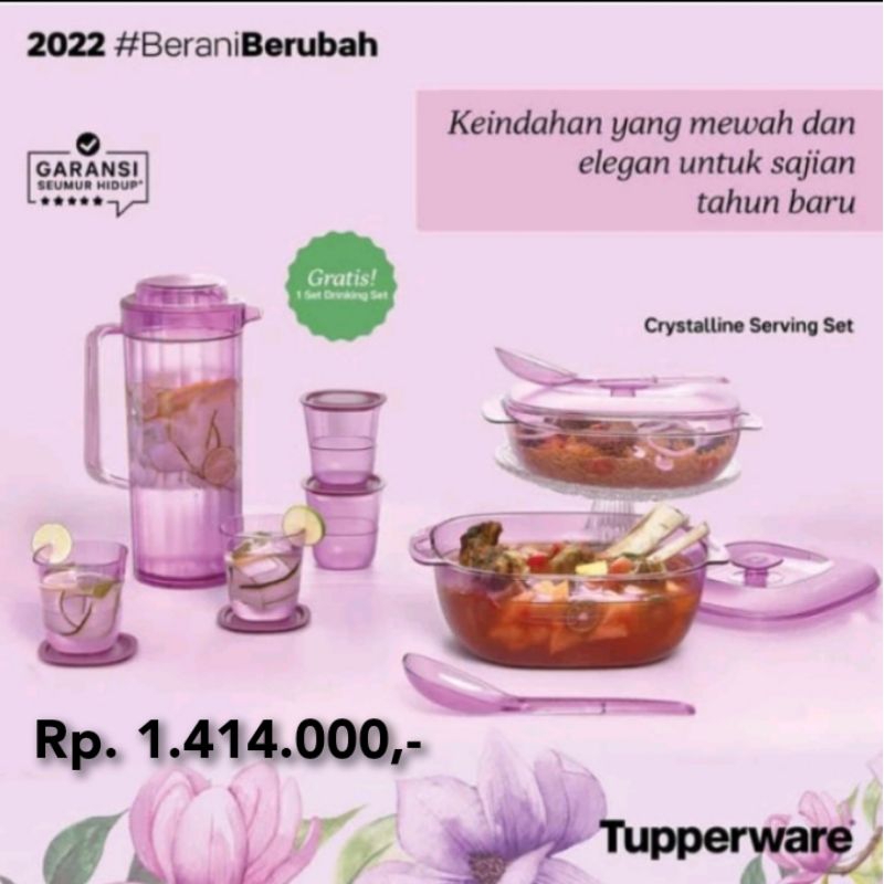 Jual Crystalline serving set tupperware / tempat penyajian makanan ...