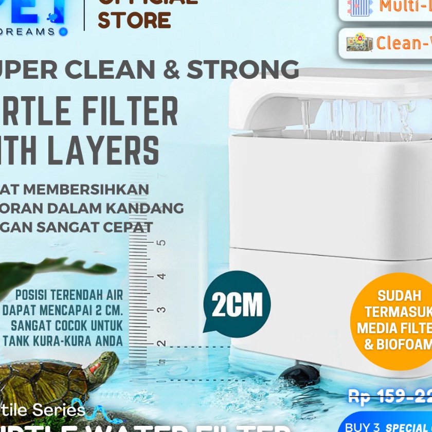 Jual Cepat TURTLE LOW WATER FILTER TANK AIR DANGKAL AQUARIUM AKUARIUM KANDANG BAK EMBER TEMPAT ...