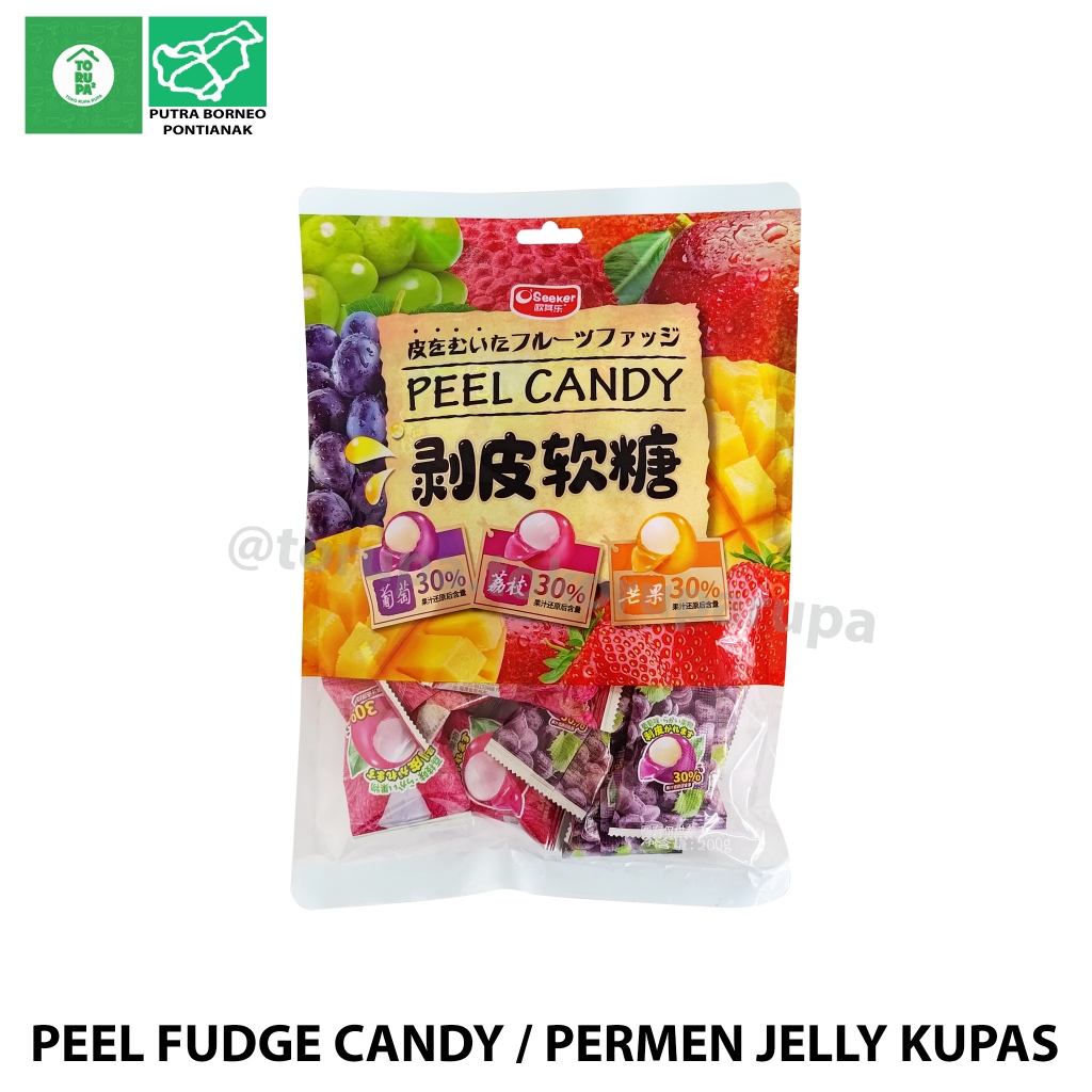 Jual Permen Buah Jelly Kupas 200gr / Peeled Fudge Fruit Candy / Permen ...