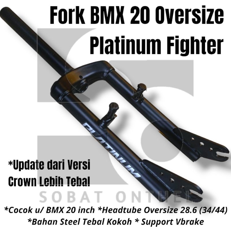 Jual Fork Garpu BMX 20 Oversize Platinum Fighter Tebal | Shopee Indonesia