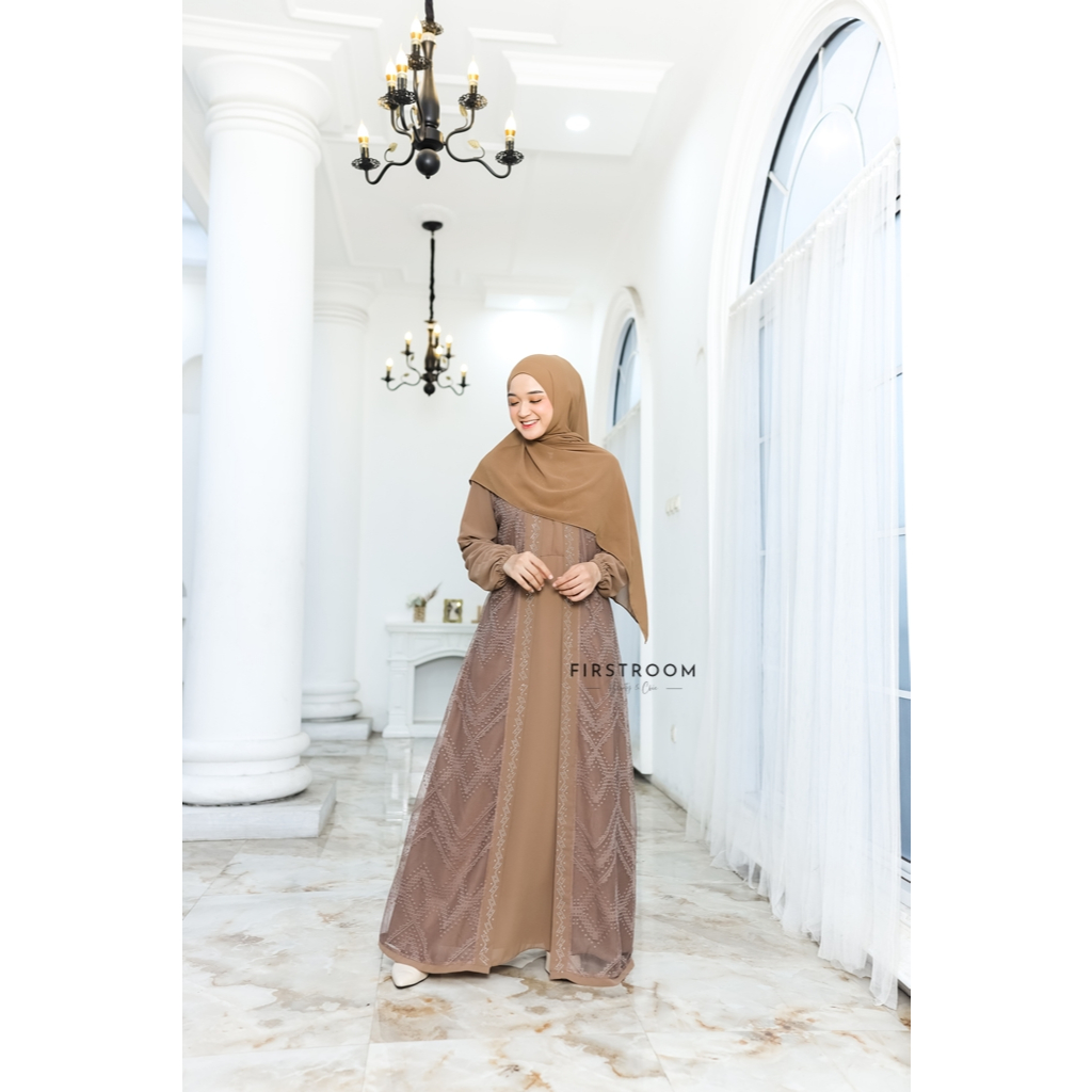 Jual Teresa Dress Gamis Maxy Bahan Ceruti Premium Mix Premium Tile Baju ...