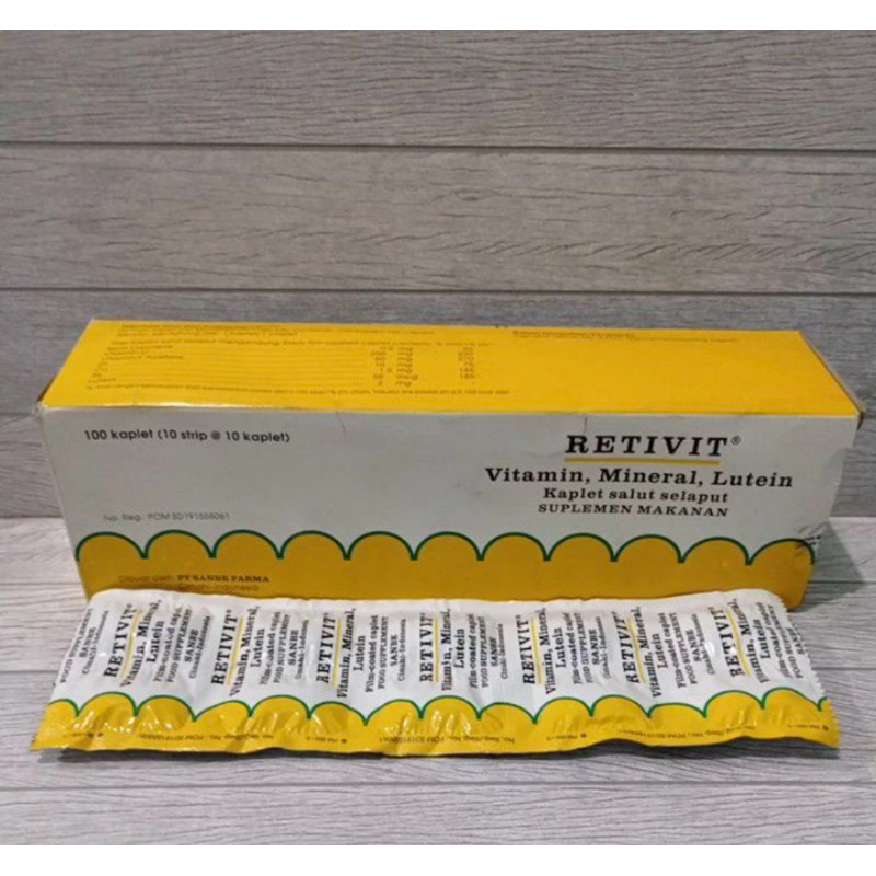 Jual RETIVIT PER STRIP ISI 10 TABLET ( VITAMIN MATA ) | Shopee Indonesia