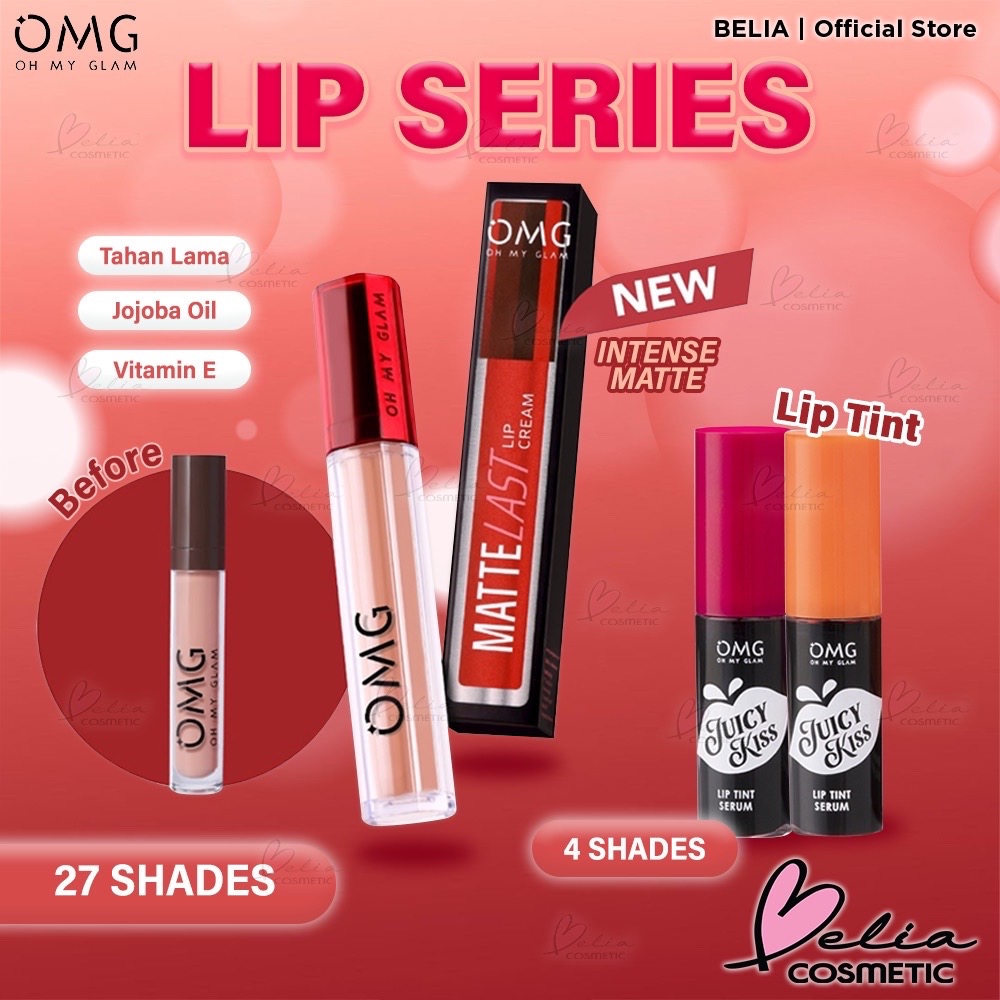 Jual [MDP] OMG OH MY GLAM MATTE KISS LIP CREAM 3.5G ( LIPSTICK LIPSTIK ...