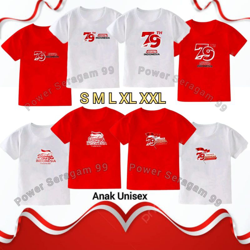 Jual KAOS ANAK 17 AGUSTUS Usia 2th-15th / KAOS OBLONG MOTIF HUT RI / KAOS INDONESIA ANAK-ANAK ...