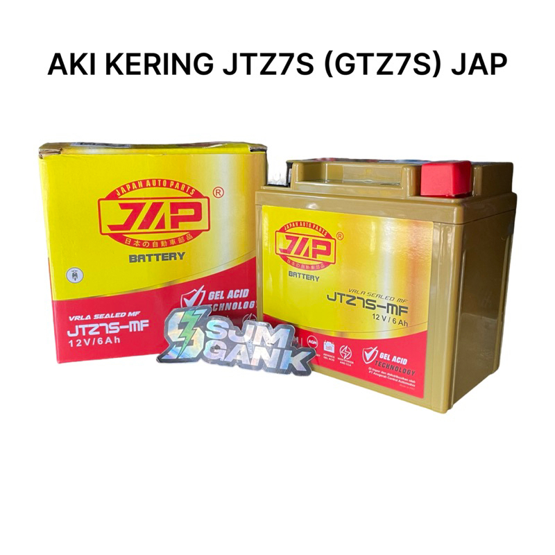 Jual AKI KERING GTZ7S 12V JAP AKI MOTOR GTZ7S 12 VOLT 6 AMPER HONDA CBR ...