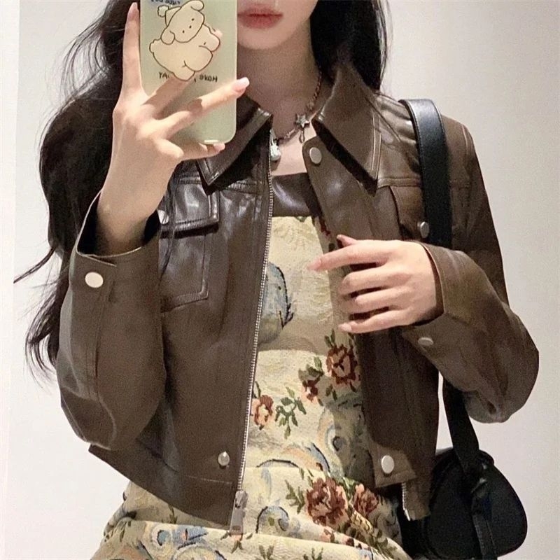 Jual ForJ id • Jacket Leather woman Terbaru Jaket Kulit Saku | Shopee ...