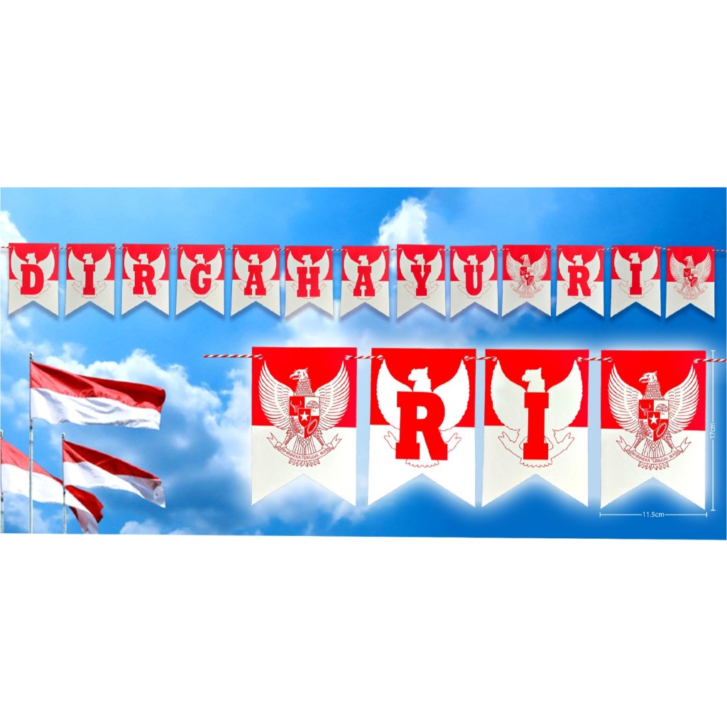 Jual Banner RI B | Banner Dirgahayu 17 Agustus | Banner Bendera Merah ...