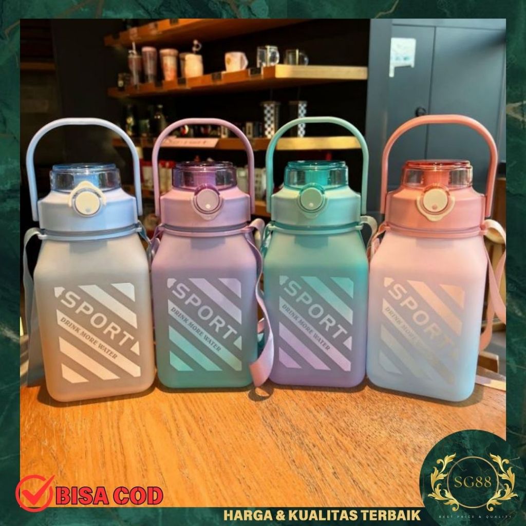 Jual Botol Minum 1300 ml / 1.3 Liter Botol Jumbo Korea VIRAL / Botol ...