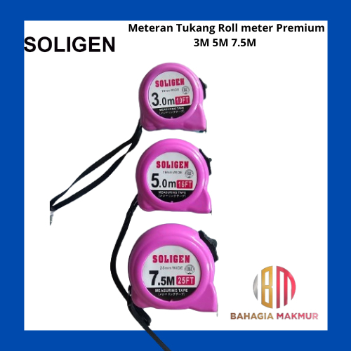 Jual SOLIGEN Meteran Tukang | Roll meter Premium Soligen 3M 5M 7.5M ...