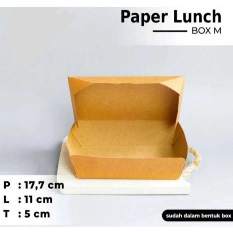 Jual Dus Paper Lunch Box Kraft Coklat M 10 pcs | Shopee Indonesia