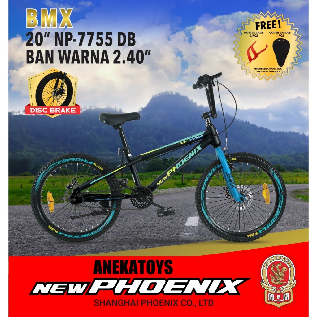 Jual (EXTRA BONUS) Sepeda BMX Anak Phoenix NP7755 Disc Brake (7-12 ...