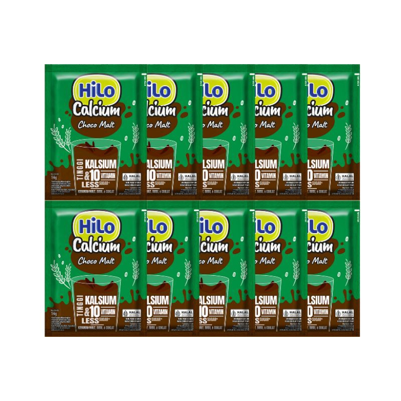 Jual [DEE] HiLo Choco Malt Hi Calcium 10pcs | Malt Cokelat Susu ...