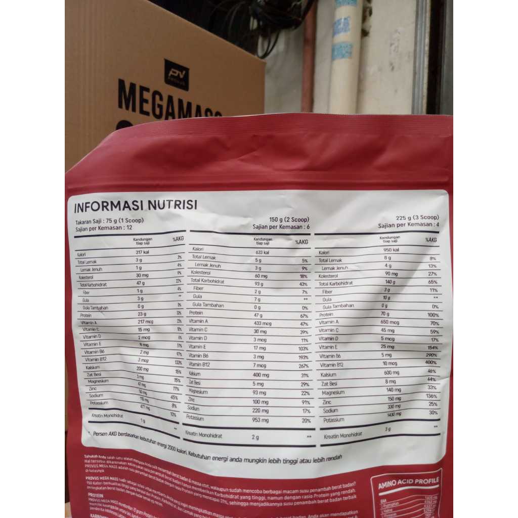 Jual Provus Megamass 2 Lbs 909 Gram Weight Gainer Mega Mass | Shopee ...