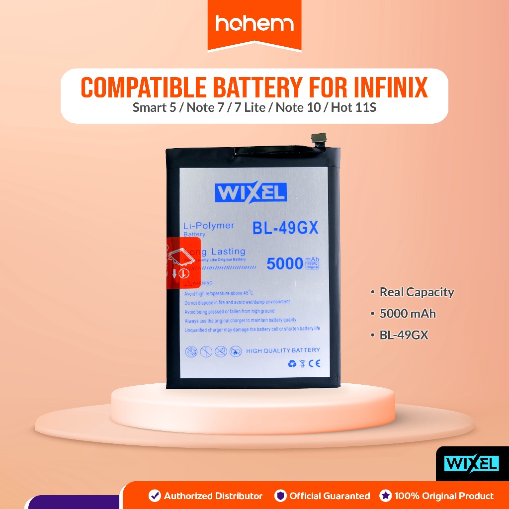 Jual WIXEL Baterai BL-49GX BL49GX Infinix Smart 5 X657 X657B X657C Note ...