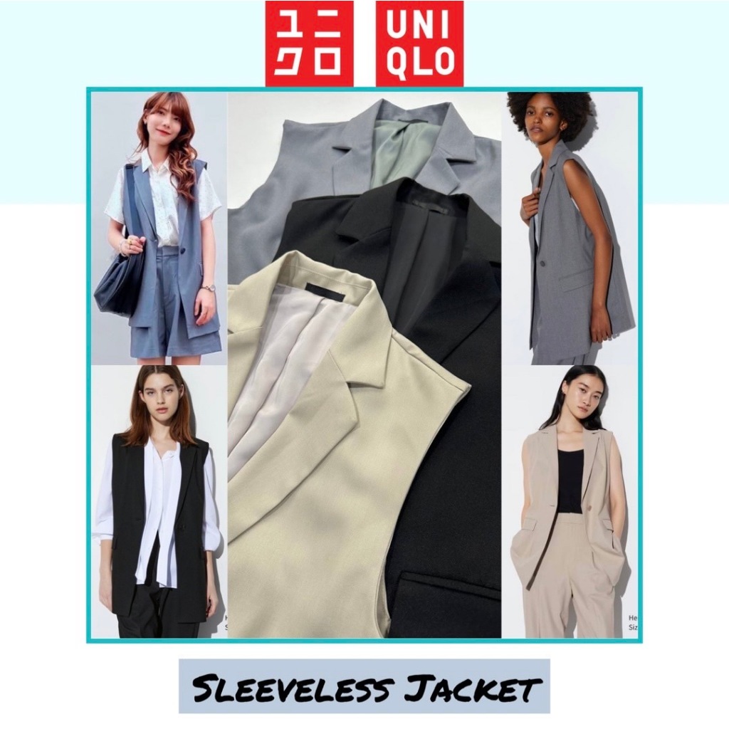 Jual Vest Tailor Suit Sleeveless Jacket by Uniqlo - Rompi Wanita ...