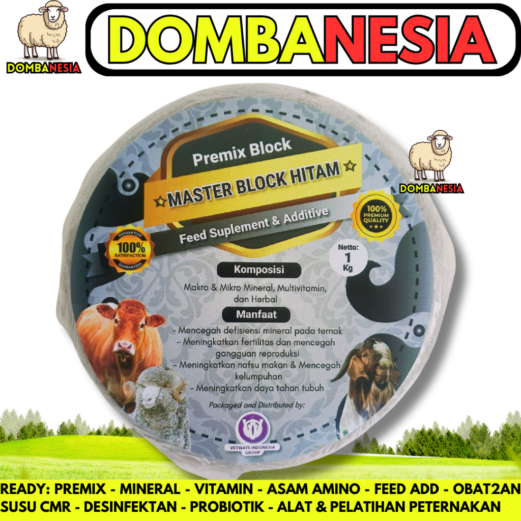 Jual MASTER BLOK HITAM 1 KG - Mineral Blok Kambing Domba Masternya ...