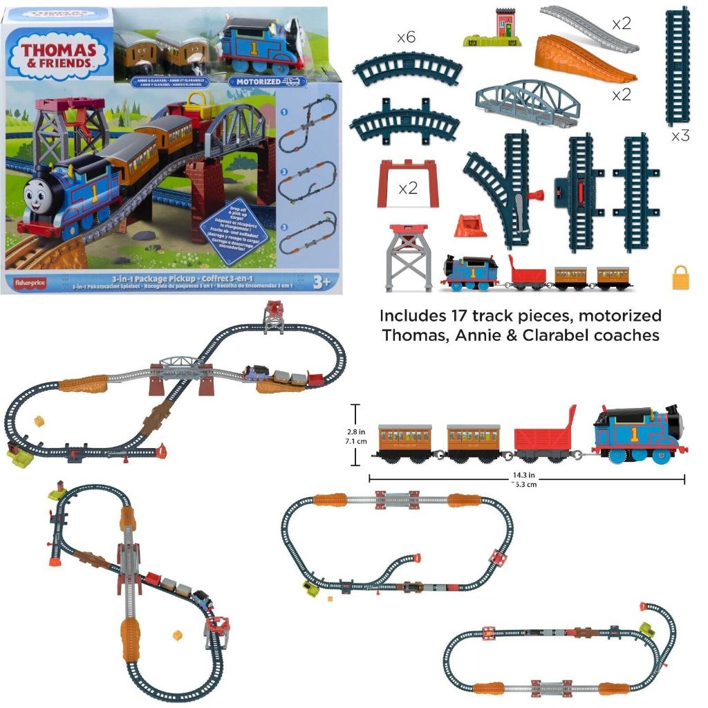 Jual Thomas & Friends 3-in-1 Package Pick Up Train Set Track Motorized ...