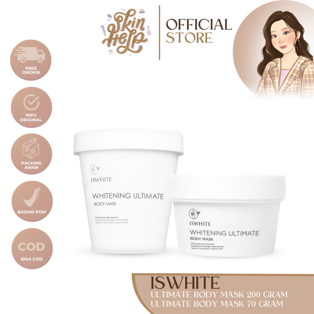 Jual ISWHITE Masker Badan (Body Mask Brightening Ultimate) - Pencerah ...