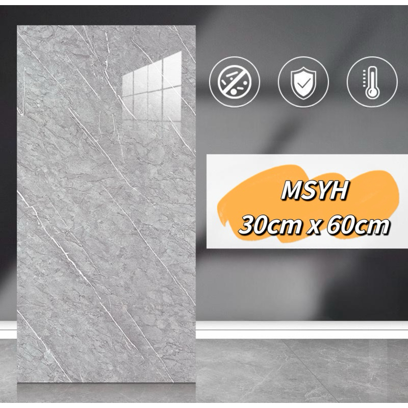 Jual Wallpaper Dinding Vinyl Marble 30 x 60 cm Aluminium Foil / Vinyl ...