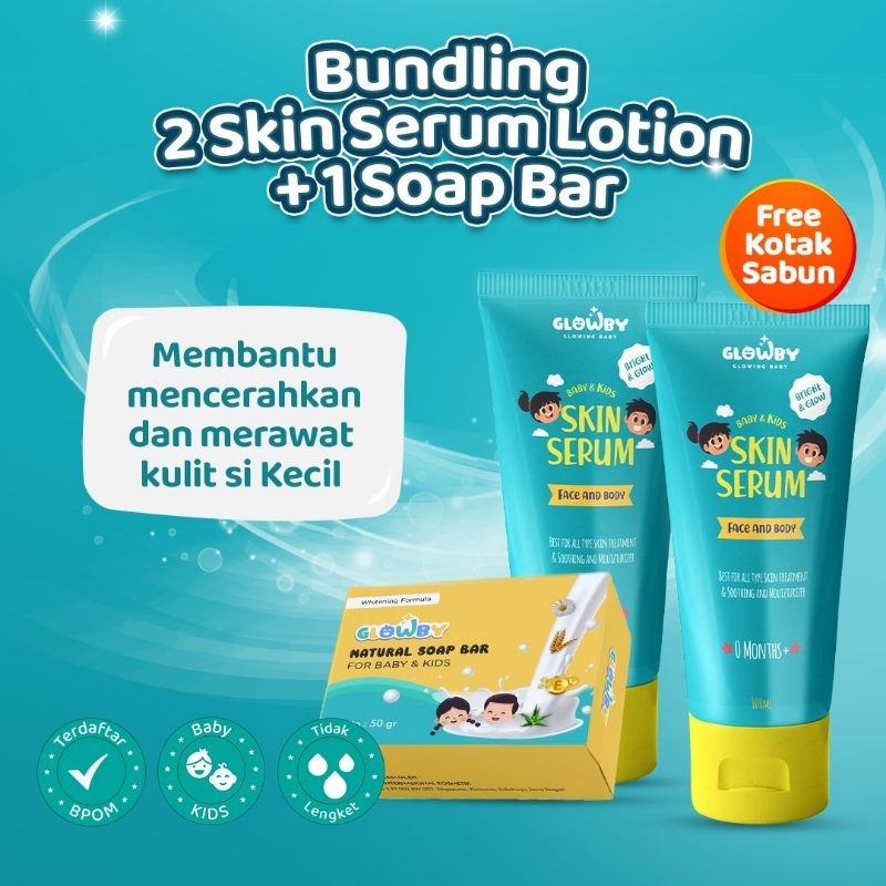 Jual (Glowby) Skin Serum Lotion 2 pcs dan Satu pcs Soap Bar Skincare ...