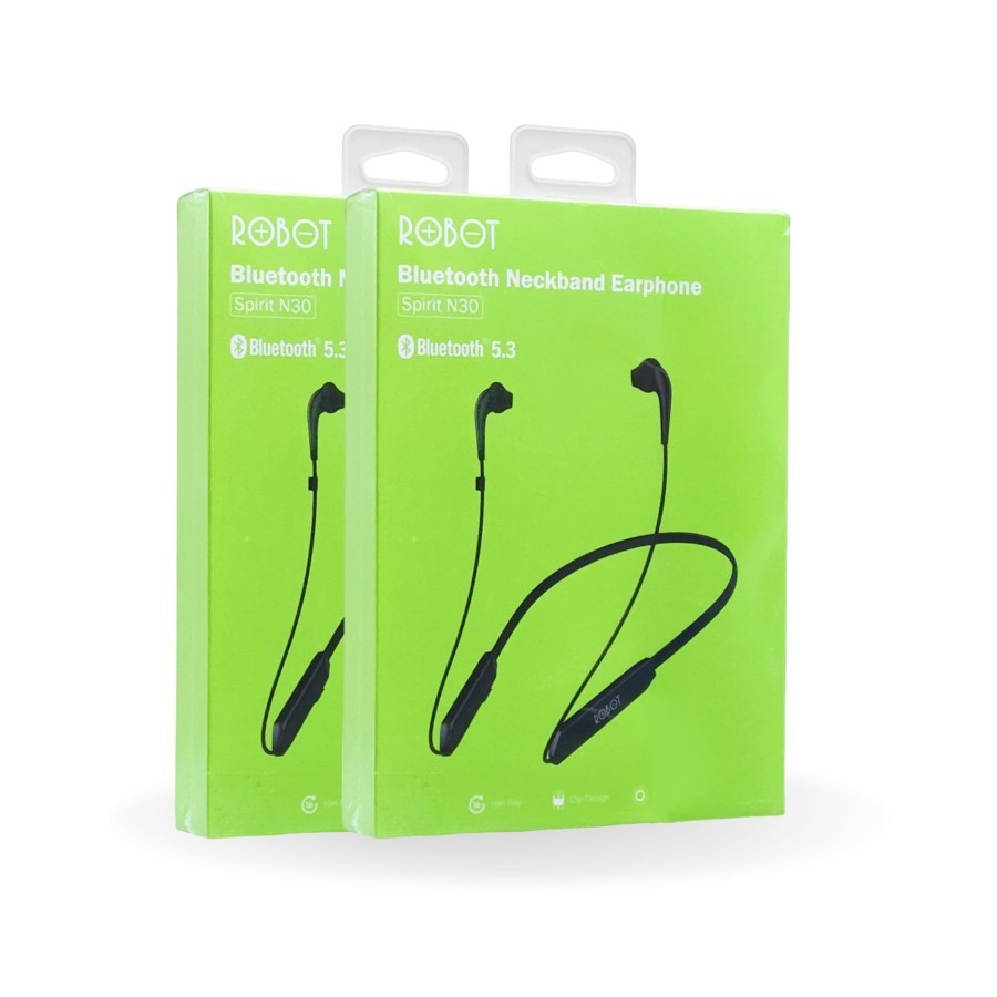 Jual ROBOT Spirit N30 Bluetooth 5.3 Soft IN-EAR Neckband Earphone ...