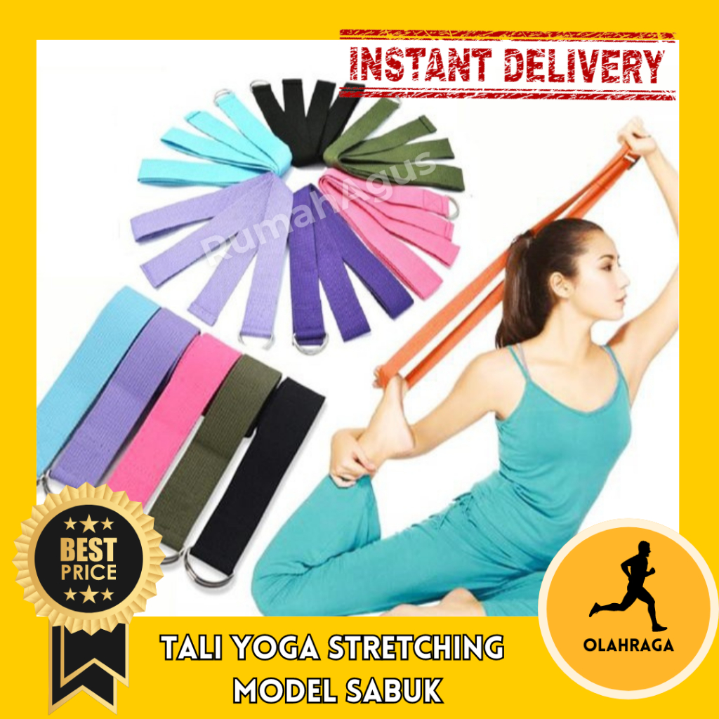 Jual Tali Yoga Stretching Model Sabuk Band Tali Strap Yoga Belt Strap ...